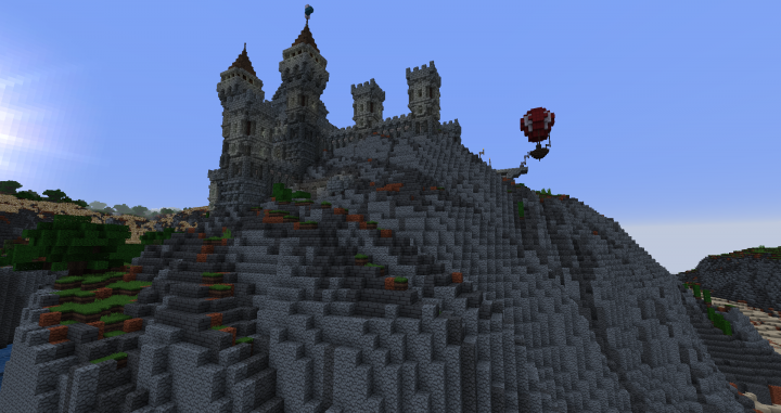 Medieval mountain castle Minecraft Map