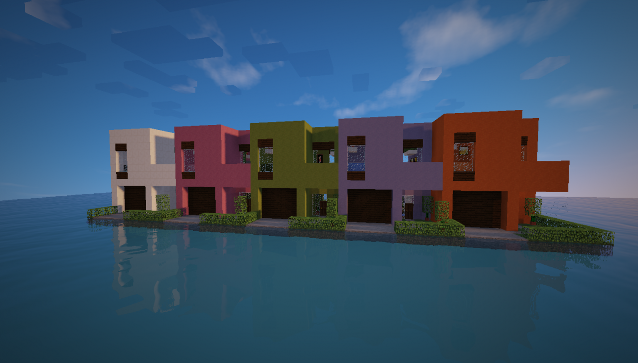 Small Modern Townhouses - Colorway Minecraft Map