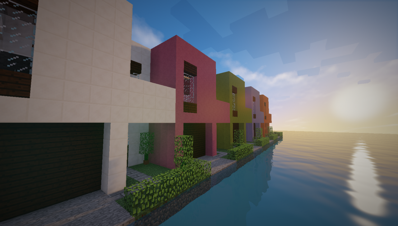 Small Modern Townhouses - Colorway Minecraft Map