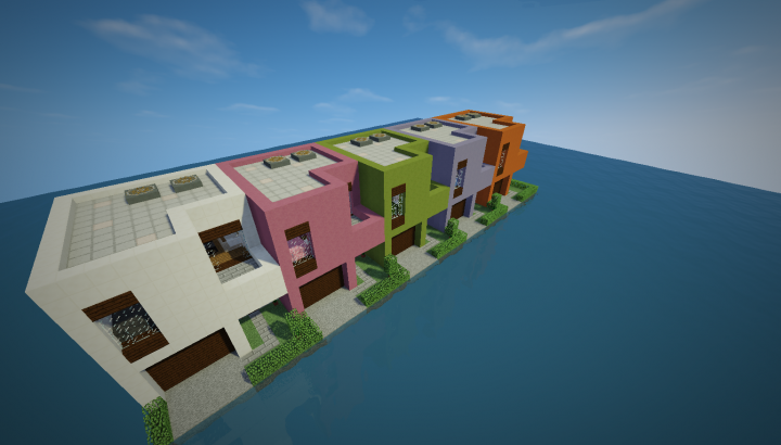 Small Modern Townhouses - Colorway Minecraft Map