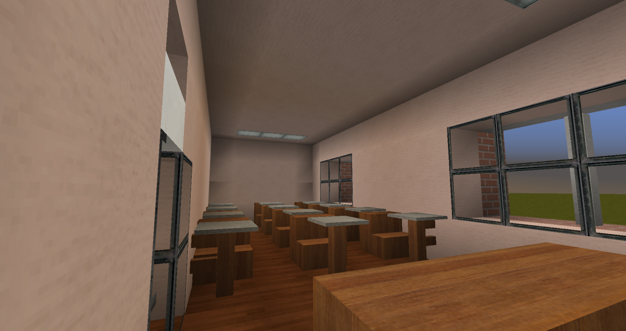 School + Town Minecraft Map