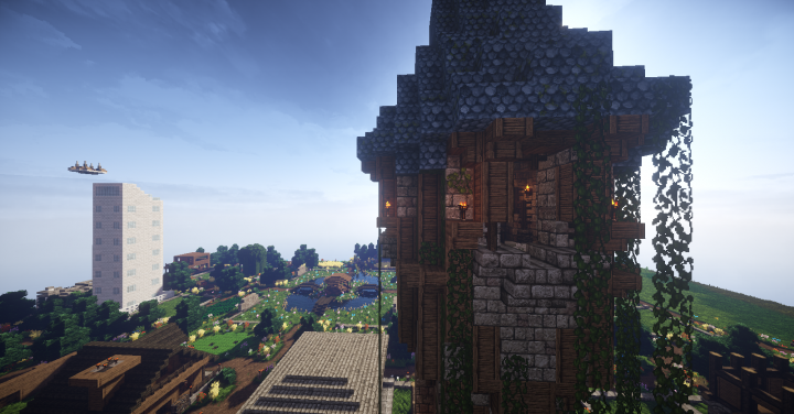 Plot Compatible Tower Schematic Minecraft Map