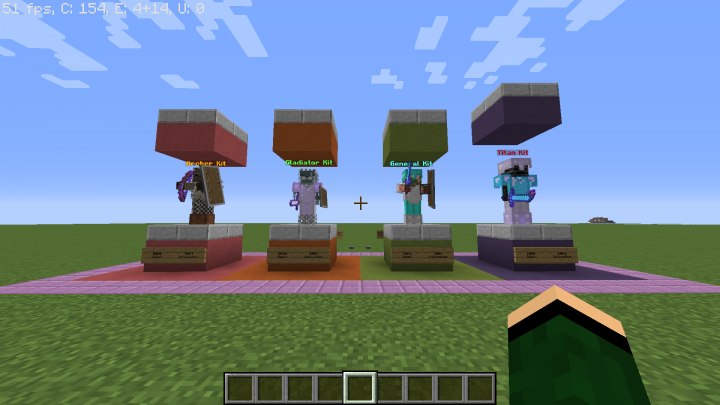 KitPvP Kits - 4 PREMADE KITPVP KITS - 1.9.x - 1.10.x Minecraft Map