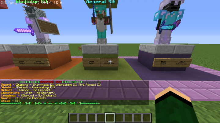 KitPvP Kits - 4 PREMADE KITPVP KITS - 1.9.x - 1.10.x Minecraft Map