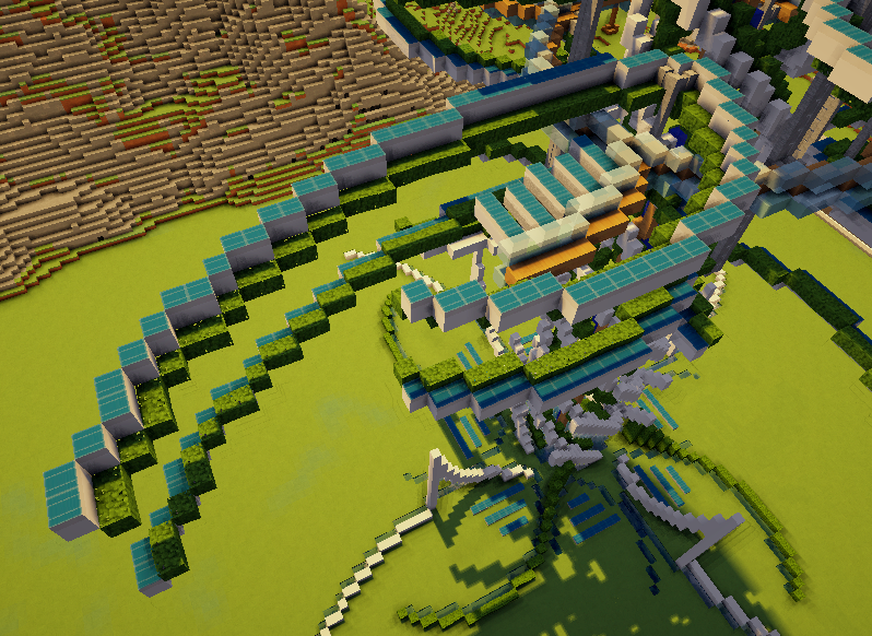 A futuristic solar electric central Minecraft Map