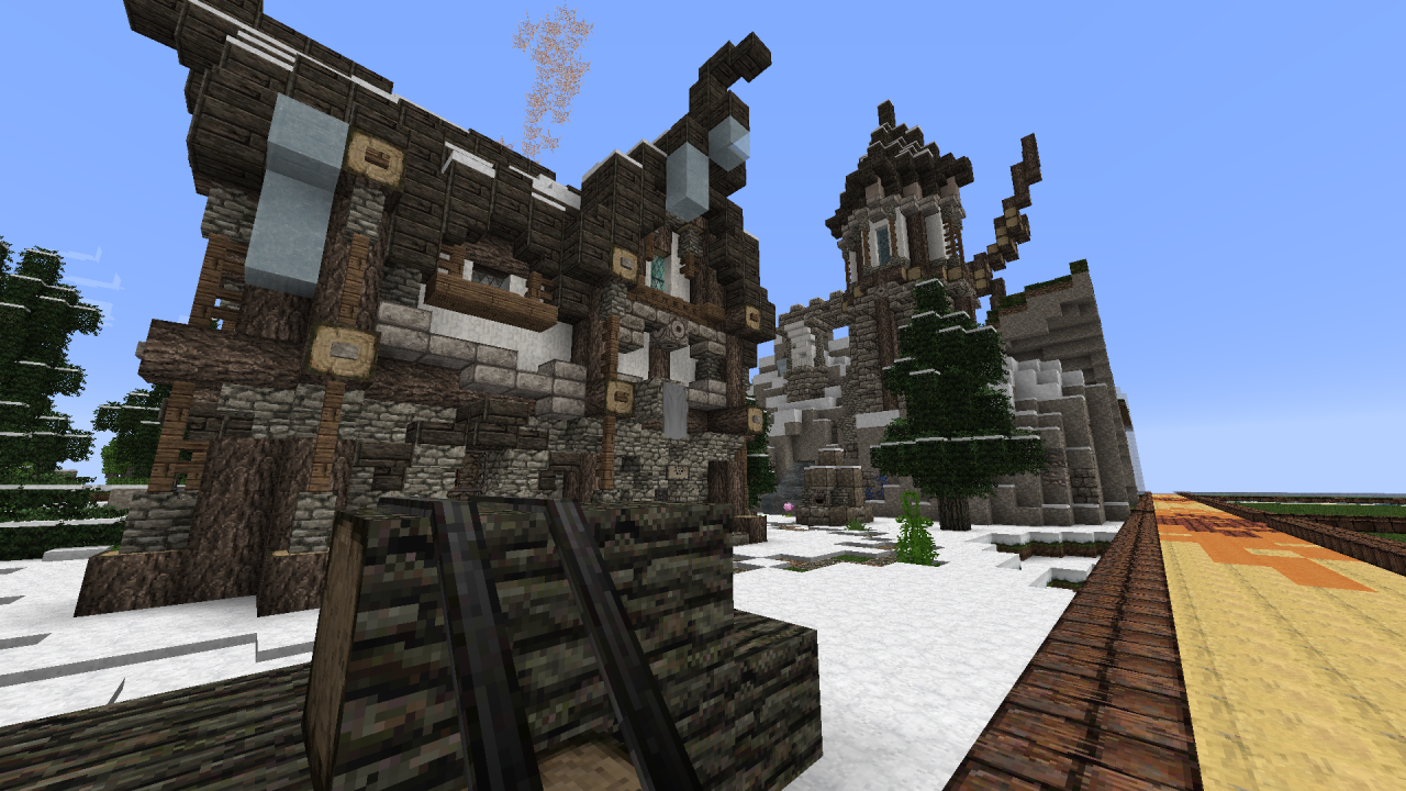 Snowy Medieval Plot Build Minecraft Map
