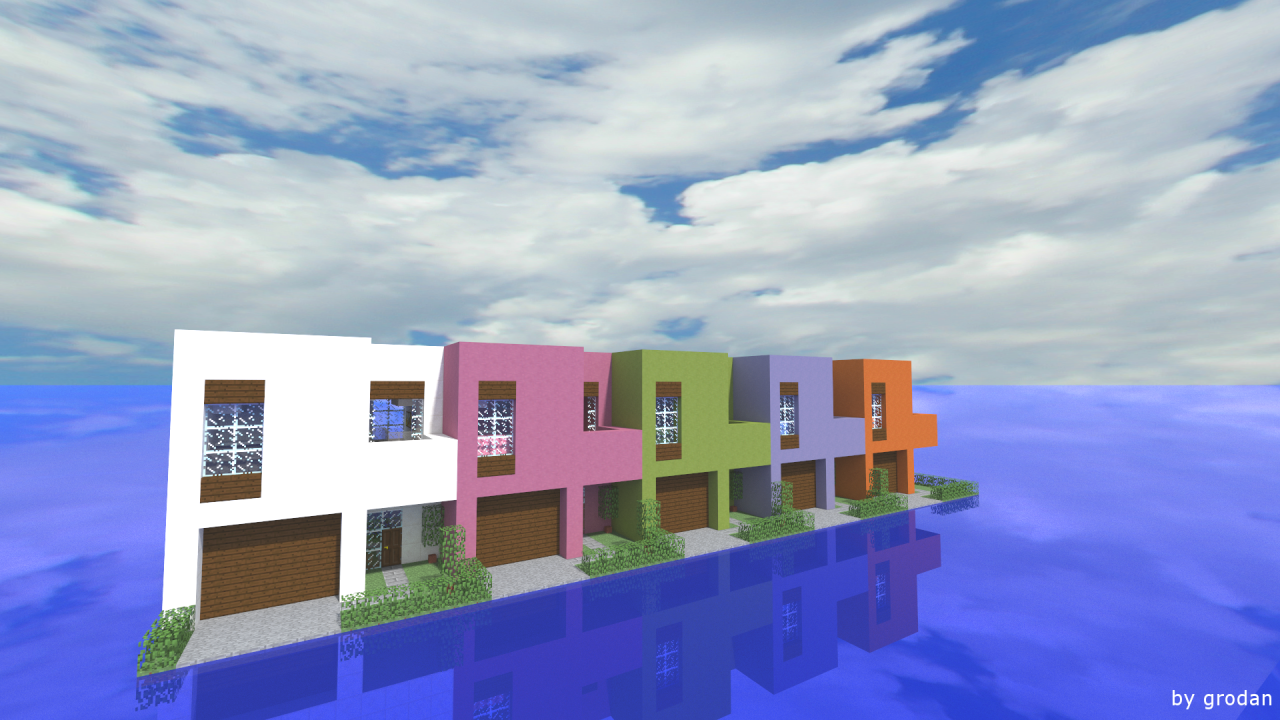Small Modern Townhouses - Colorway Minecraft Map