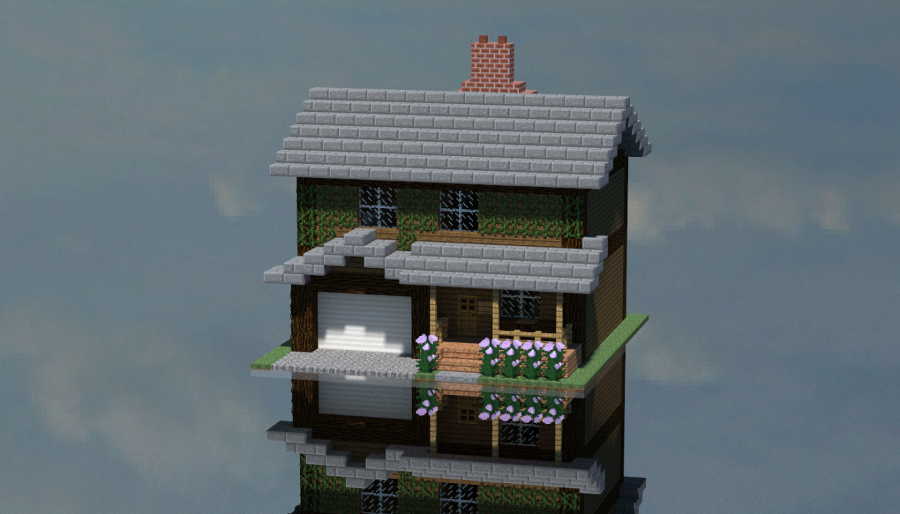 Double-Story Wooden House - PMC Chunk Challenge Minecraft Map