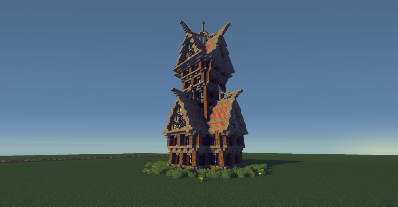 Medieval Tall Mansion Minecraft Map