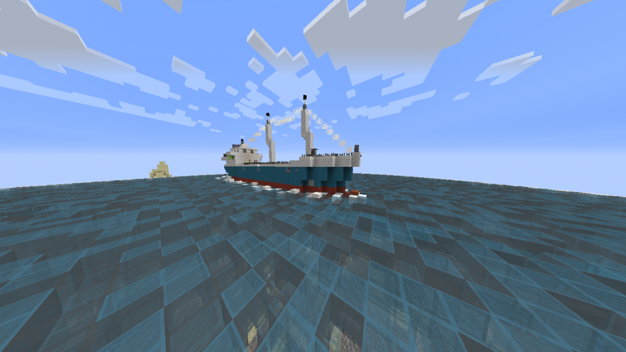 Cargo Ship full interior Minecraft Map