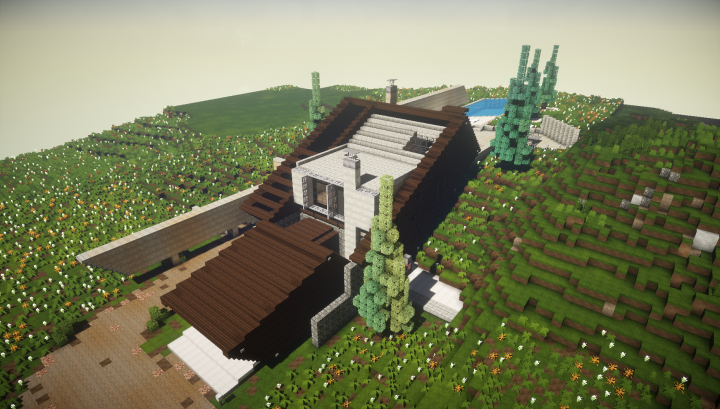 Hillside Residence - Modern Hillside Concept - BCS - Season 2 Minecraft Map