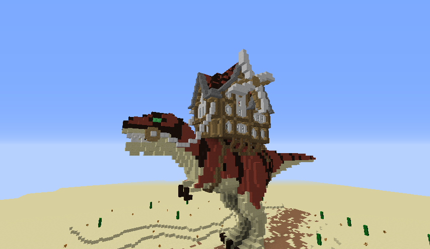 A T-REX WITH A HOUSE! Minecraft Map