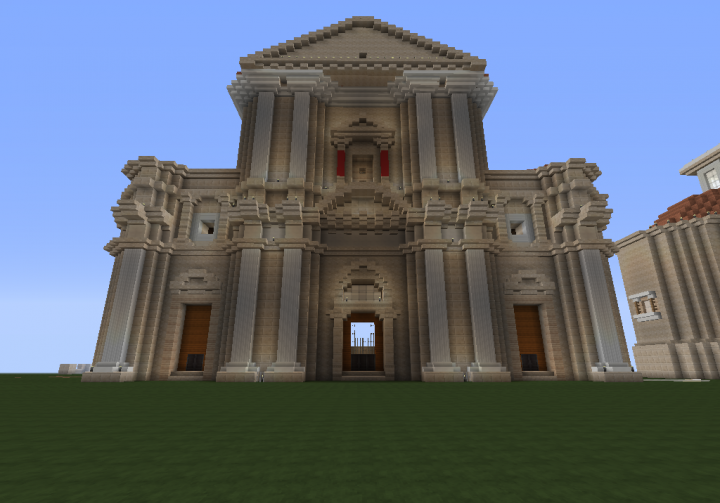 second try of making a beautiful church Minecraft Map