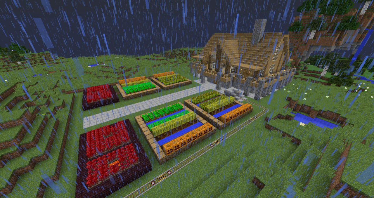 Minecraft Mansion and Farm Minecraft Map