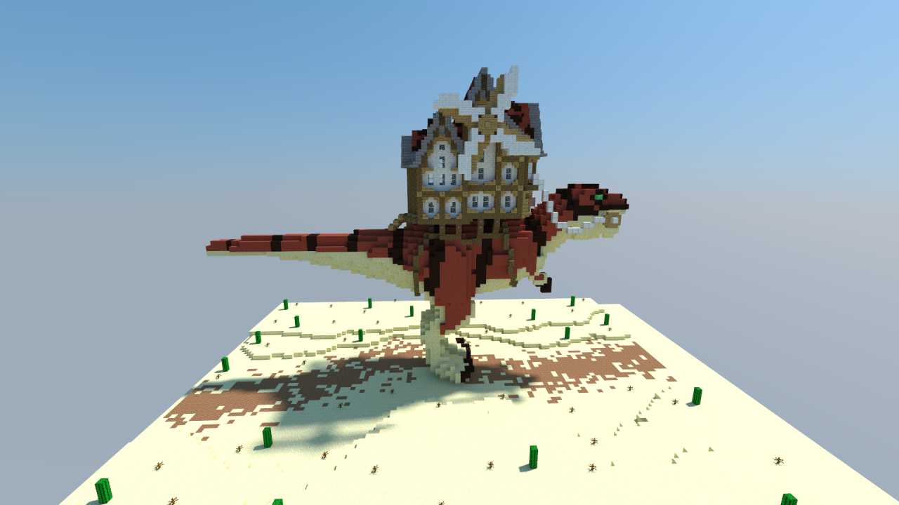 A T-REX WITH A HOUSE! Minecraft Map