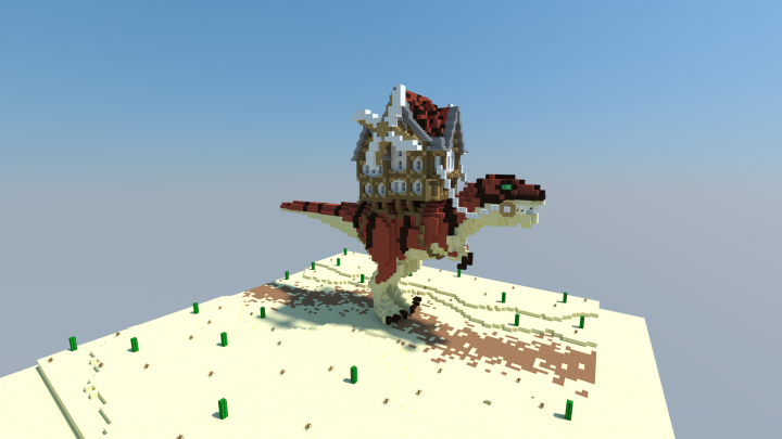 A T-REX WITH A HOUSE! Minecraft Map