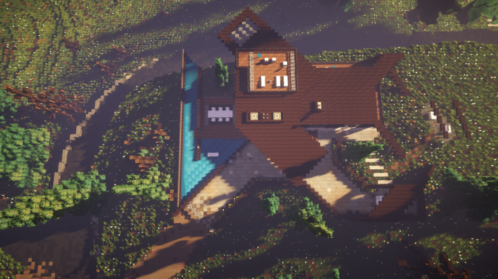 Modern Cliffside House | Showcase Minecraft Map