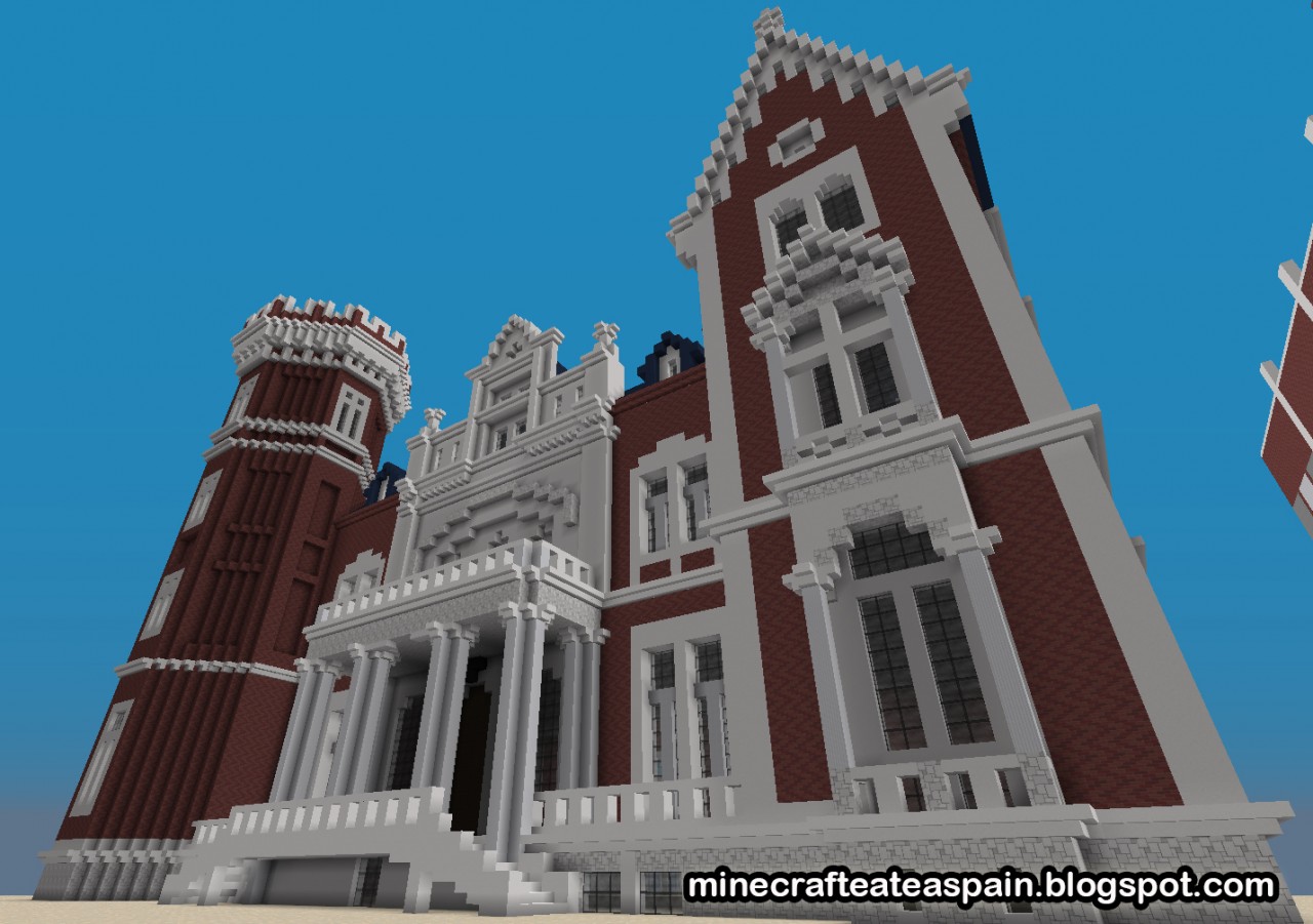 Minecraft replica of the Palace of the Island, Burgos, Spain. Minecraft Map
