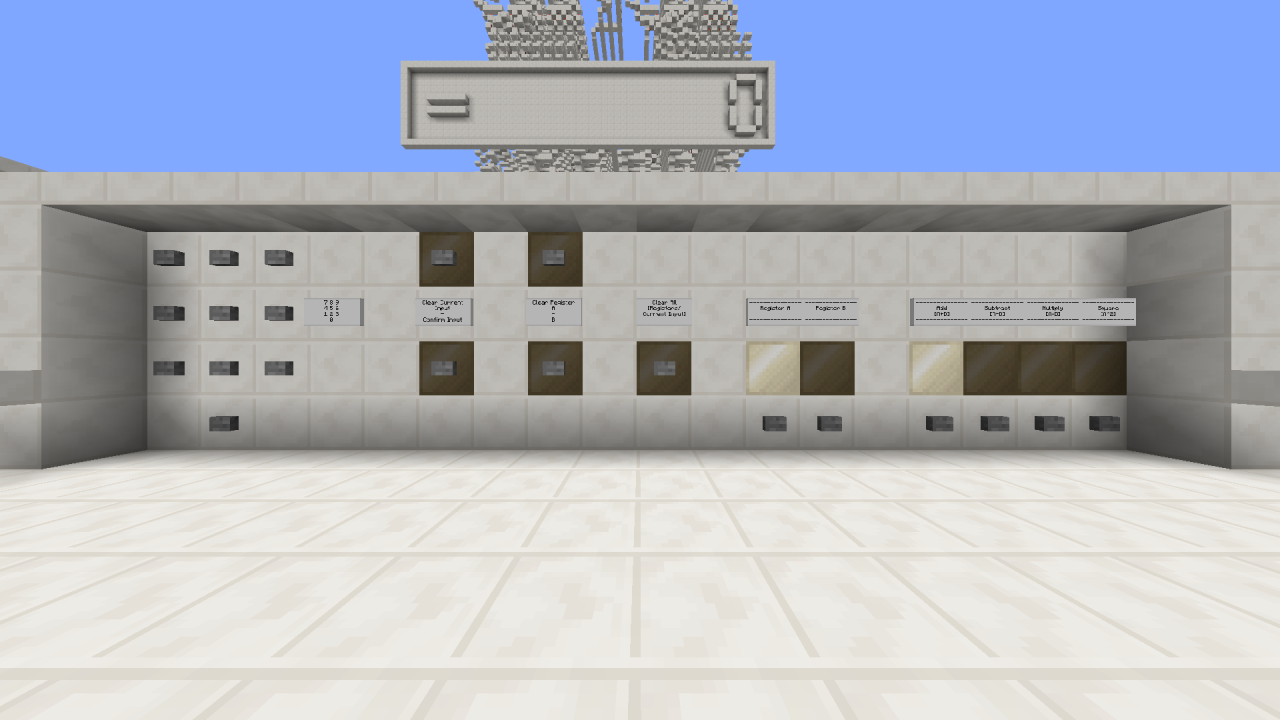 4 Function 8-Bit Calculator [Redstone] Minecraft Map