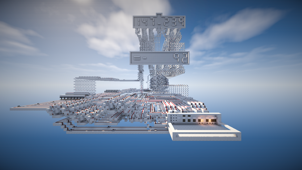 4 Function 8-Bit Calculator [Redstone] Minecraft Map