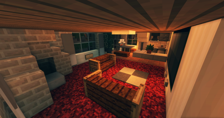 Greenfield Build - Rustic Home Interior Minecraft Map