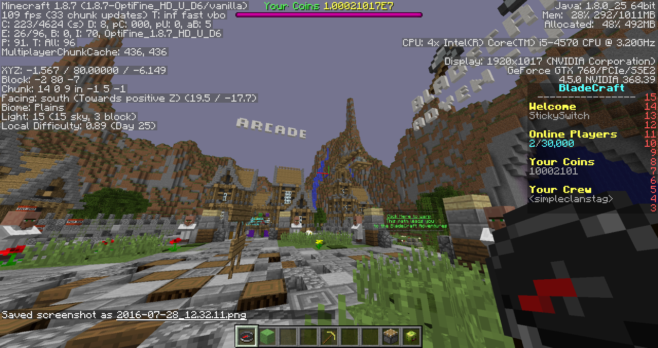 BladeCraft Server Hub Minecraft Map