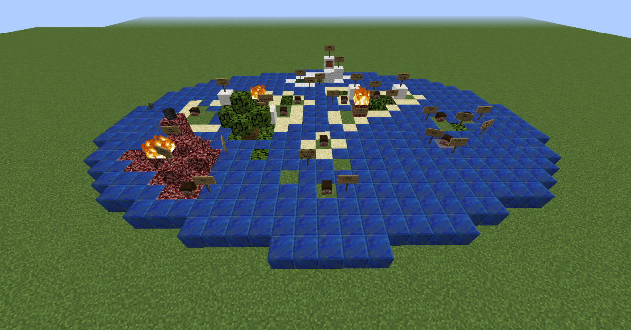 A Minecraft Map. Really. It really is a world map made in Minecraft ...