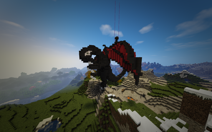 Mighty Dragon Statue Minecraft Map