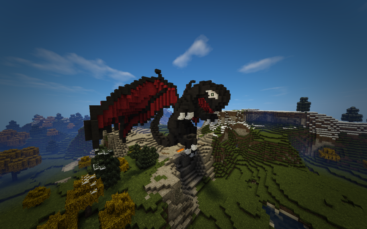 Mighty Dragon Statue Minecraft Map