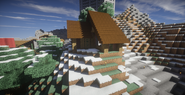 Small Mountain House Minecraft Map