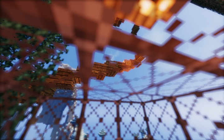 Houses Hanging On The Side Of A Cliff Minecraft Map