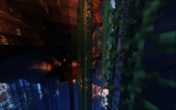 Houses Hanging On The Side Of A Cliff Minecraft Map