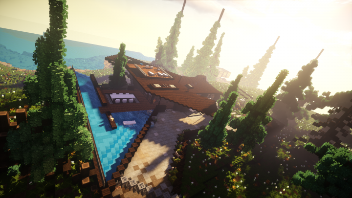Modern Cliffside House | Showcase Minecraft Map