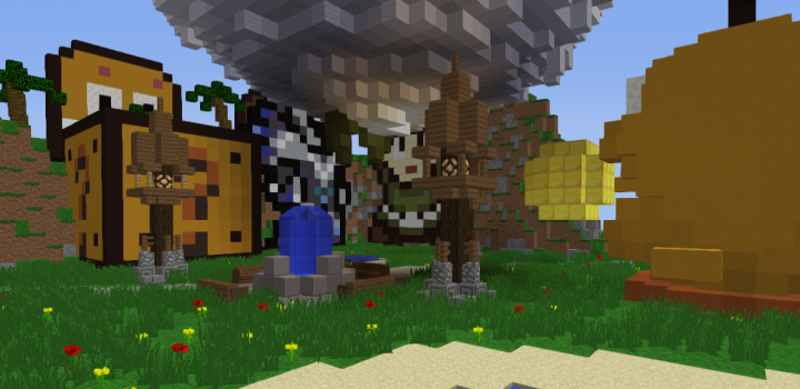 Creative Pixel Art Spawn [GREAT SPAWN!] Minecraft Project