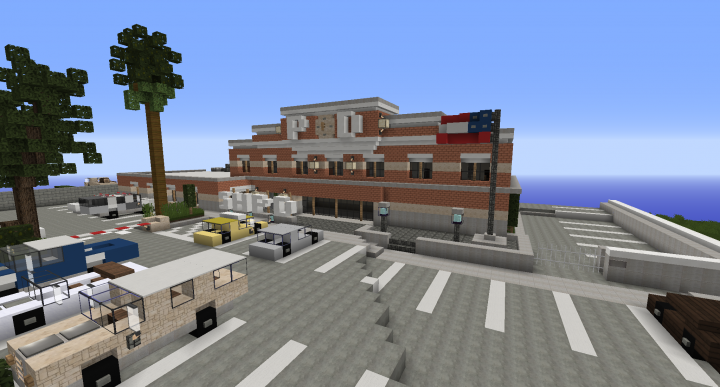 Police Station 01 // Sunset Hills Police Department Minecraft Map