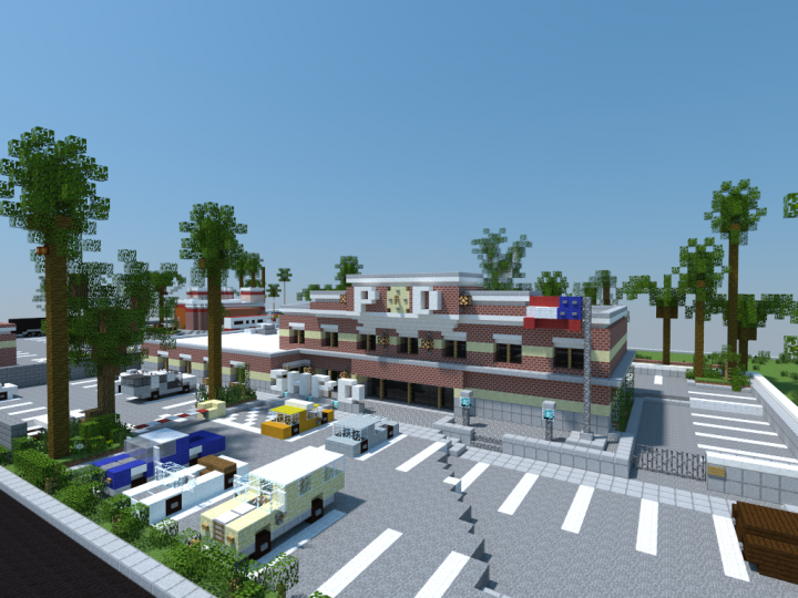 Police Station 01 // Sunset Hills Police Department Minecraft Map