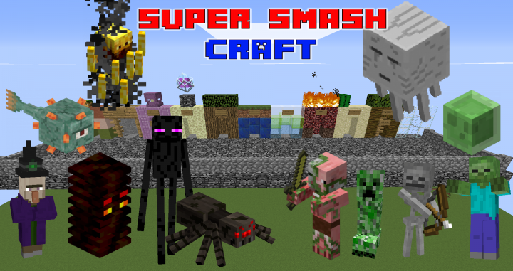 Super Smash Craft LAN world game - 1.10 Minecraft Map