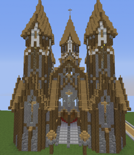 BIG Wooden Church! Minecraft Project