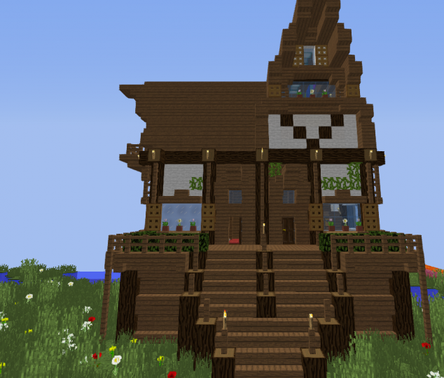 Wooden Victorian big house Minecraft Project