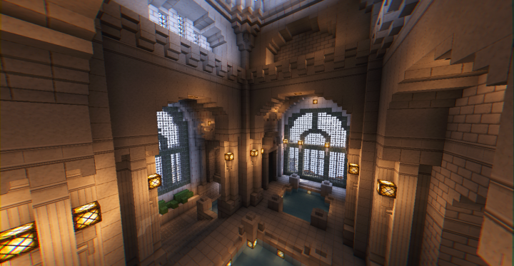 Beaux Arts Byzantine Bathhouse Minecraft Map