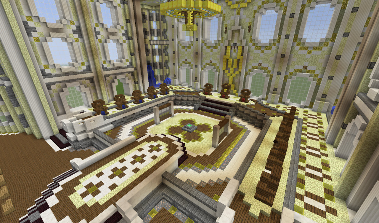 Golden Palace spawn and surroundings for server Minecraft Map