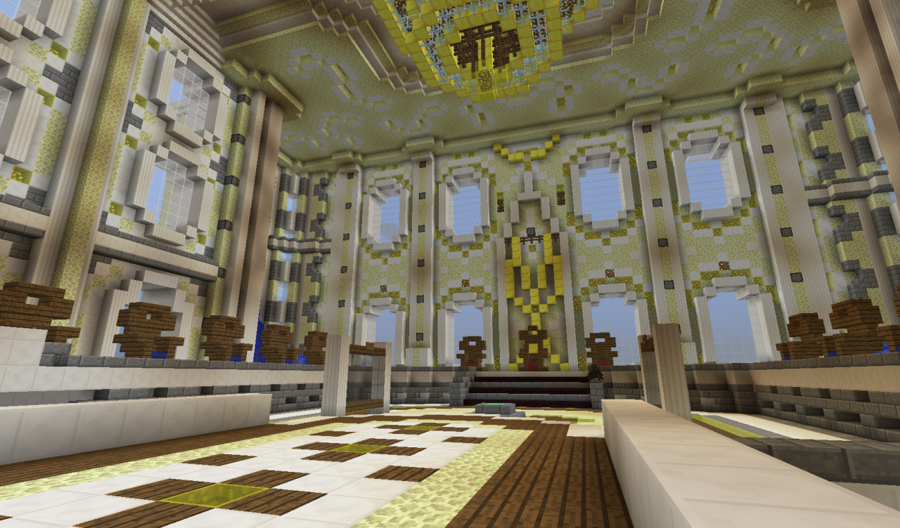 Golden Palace spawn and surroundings for server Minecraft Map