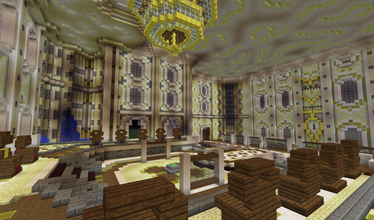 Golden Palace spawn and surroundings for server Minecraft Map