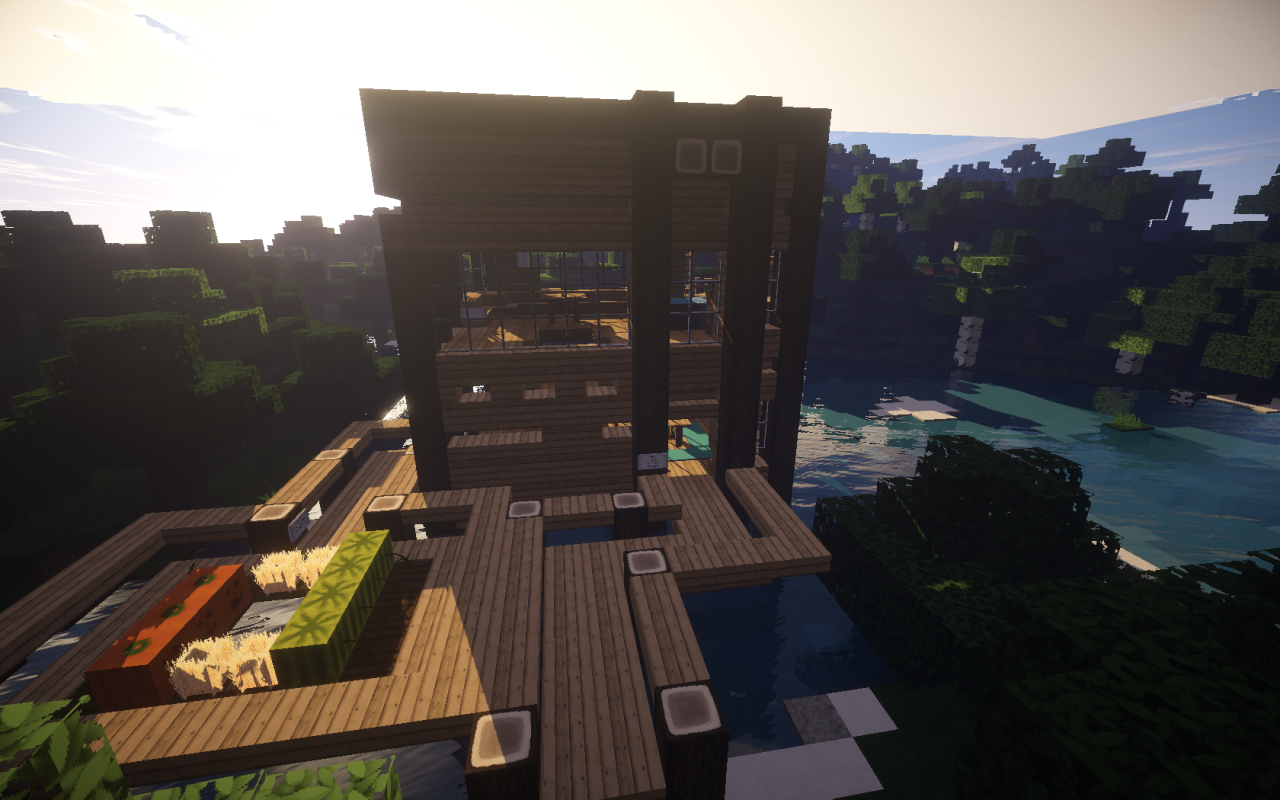 Wooden House In River Minecraft Map