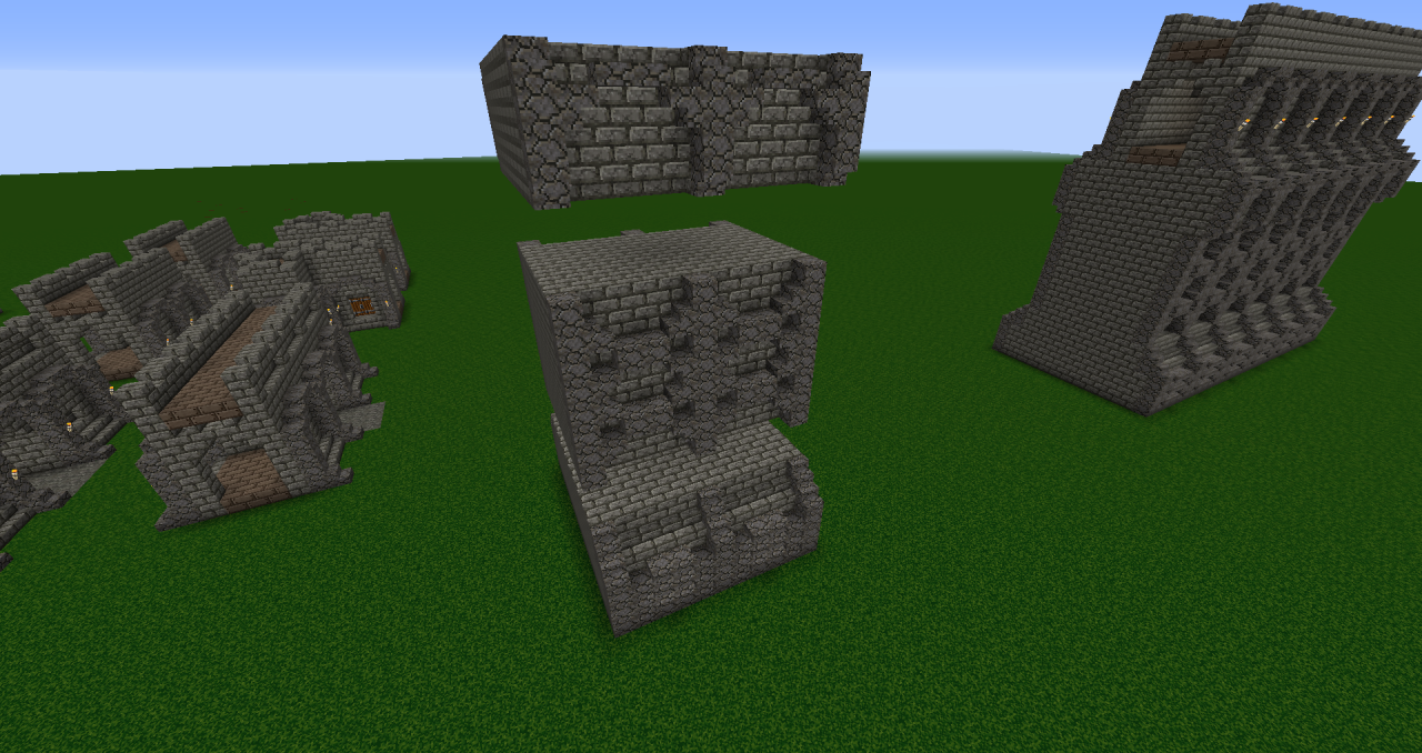 medieval/dwarven wall and tower tileset extention Minecraft Map
