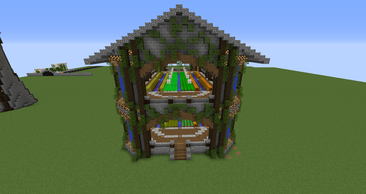 Large Open Plan Farm Structure Minecraft Map