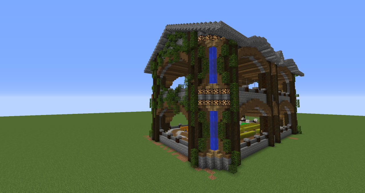 Large Open Plan Farm Structure Minecraft Map