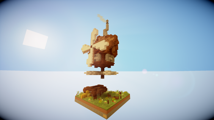 House In The Air ! ( 1 Chunk Build ) Minecraft Map