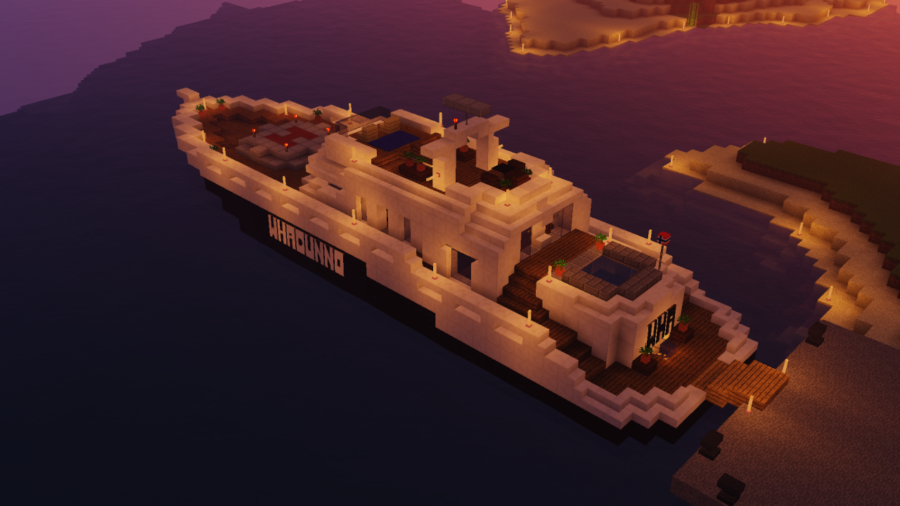 Basic luxury yacht Minecraft Map
