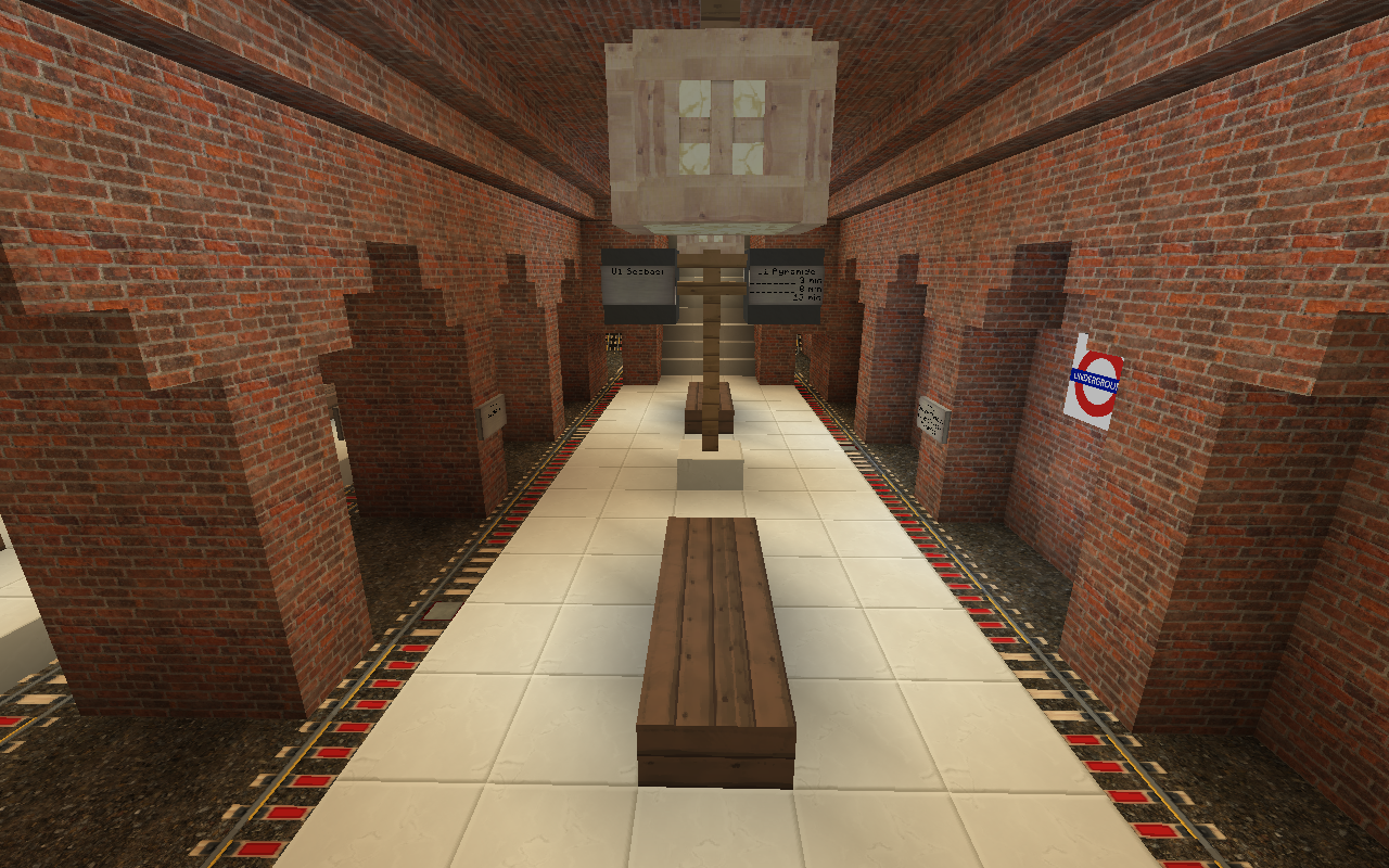 Newtown central station with underground and bus station Minecraft Map